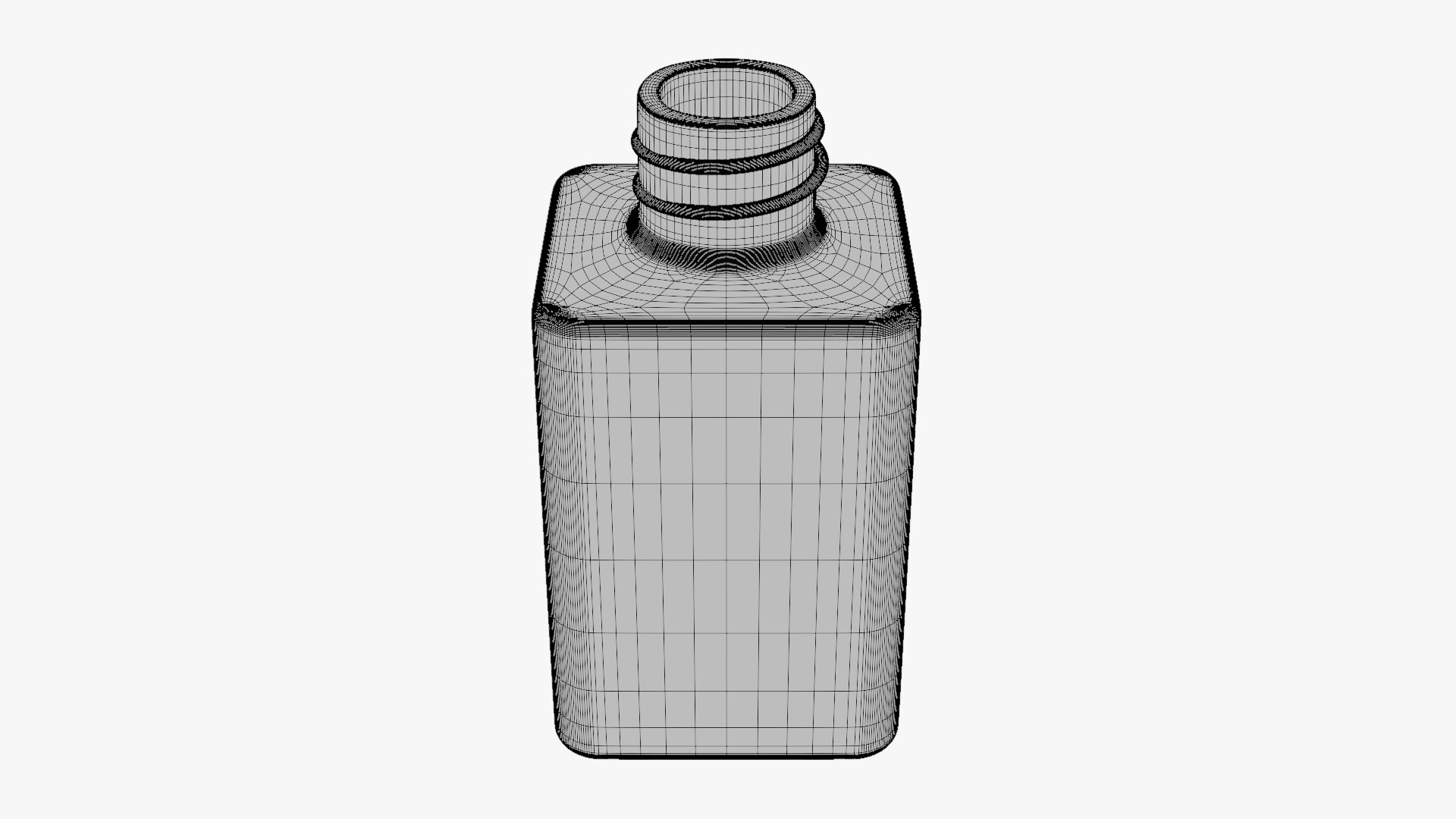 3D Basic Glass Bottle - Geometry Only No Textures No Materials ...