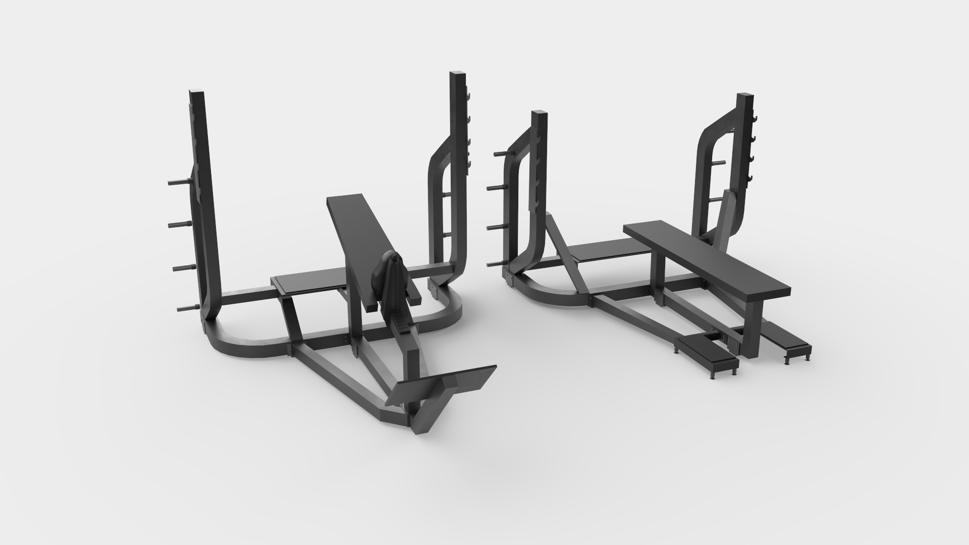 3D Model Olympic Benches Set - TurboSquid 2152118