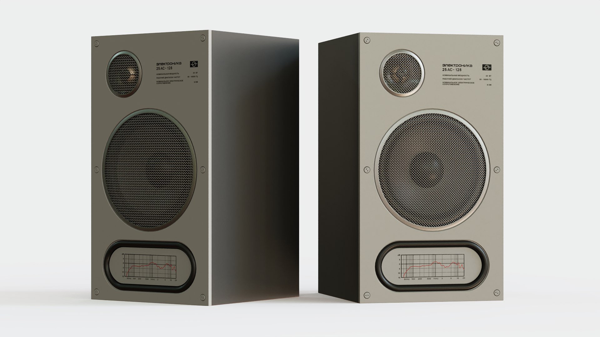 3D Elektronika 25AC-128 USSR Speaker Model - TurboSquid 2281024