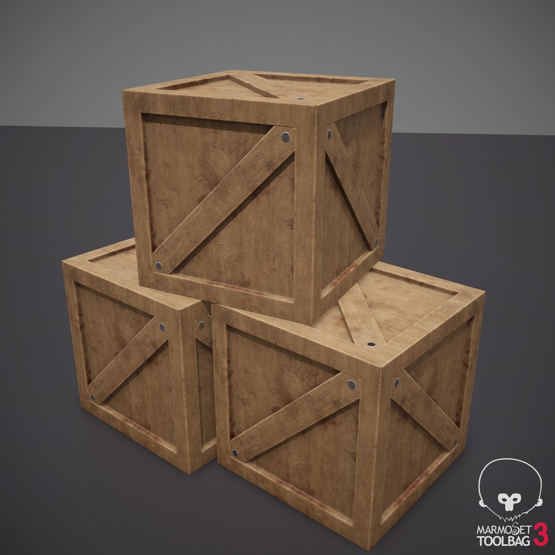 Rustic Wooden Crate Low-poly Model - TurboSquid 1306203