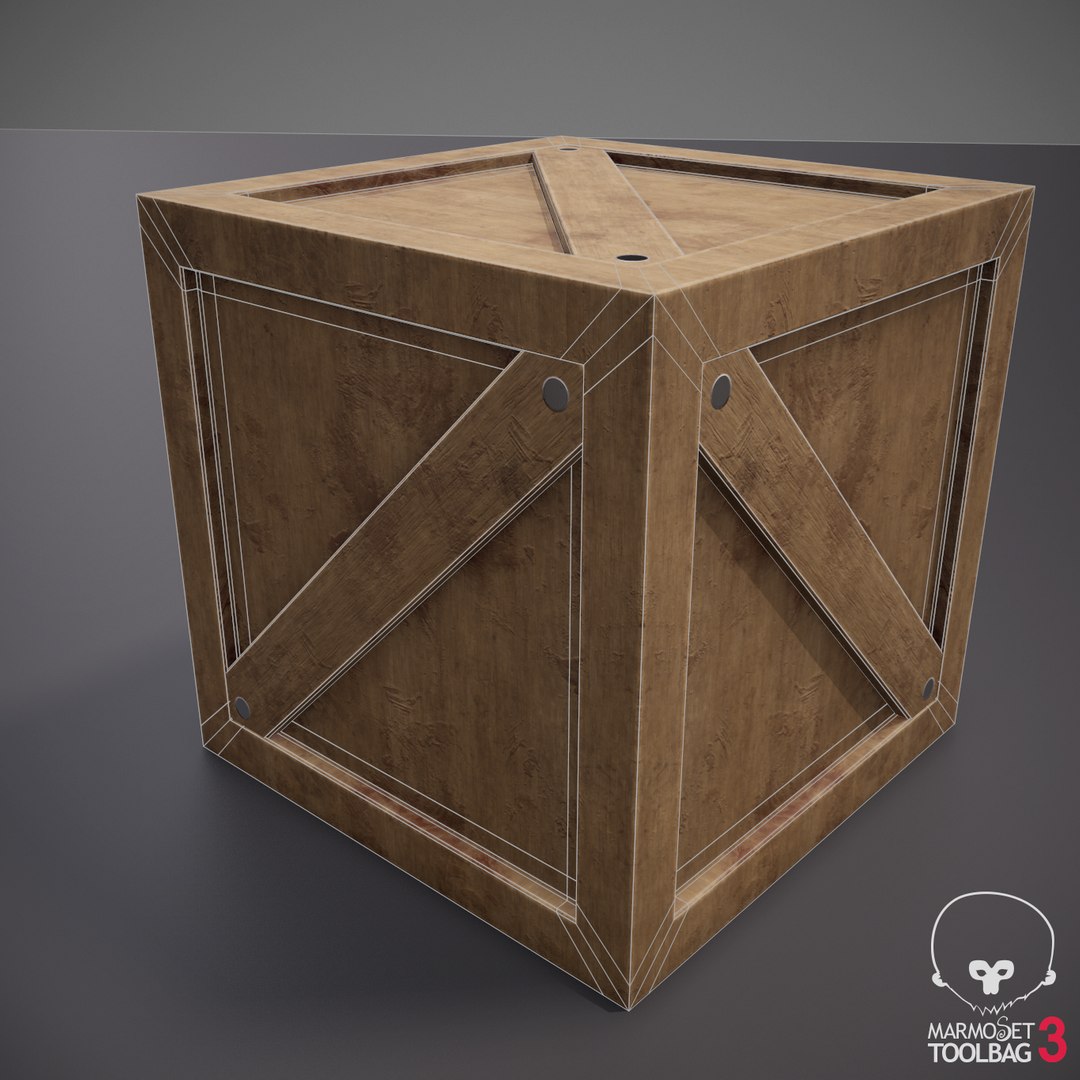 Rustic Wooden Crate Low-poly Model - TurboSquid 1306203