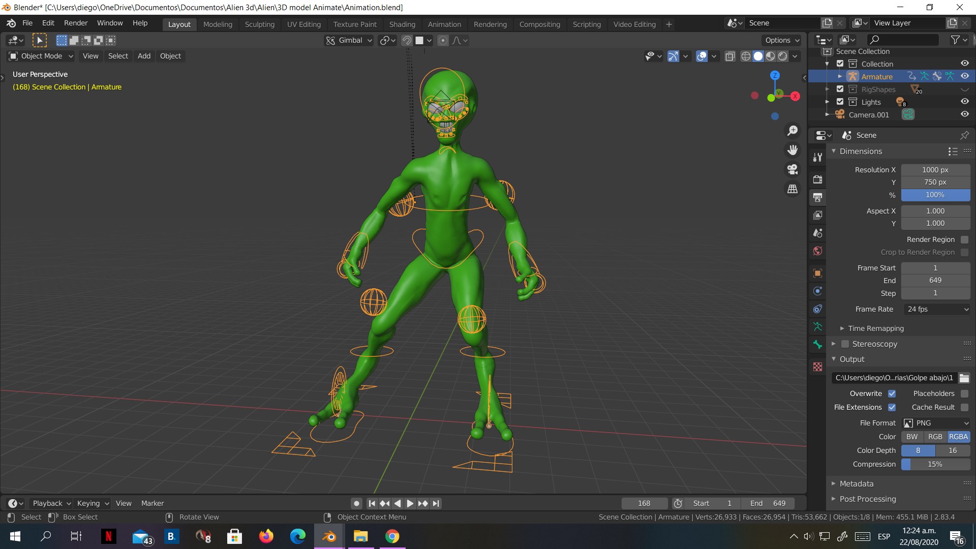 3D alien blender animate model - TurboSquid 1610150