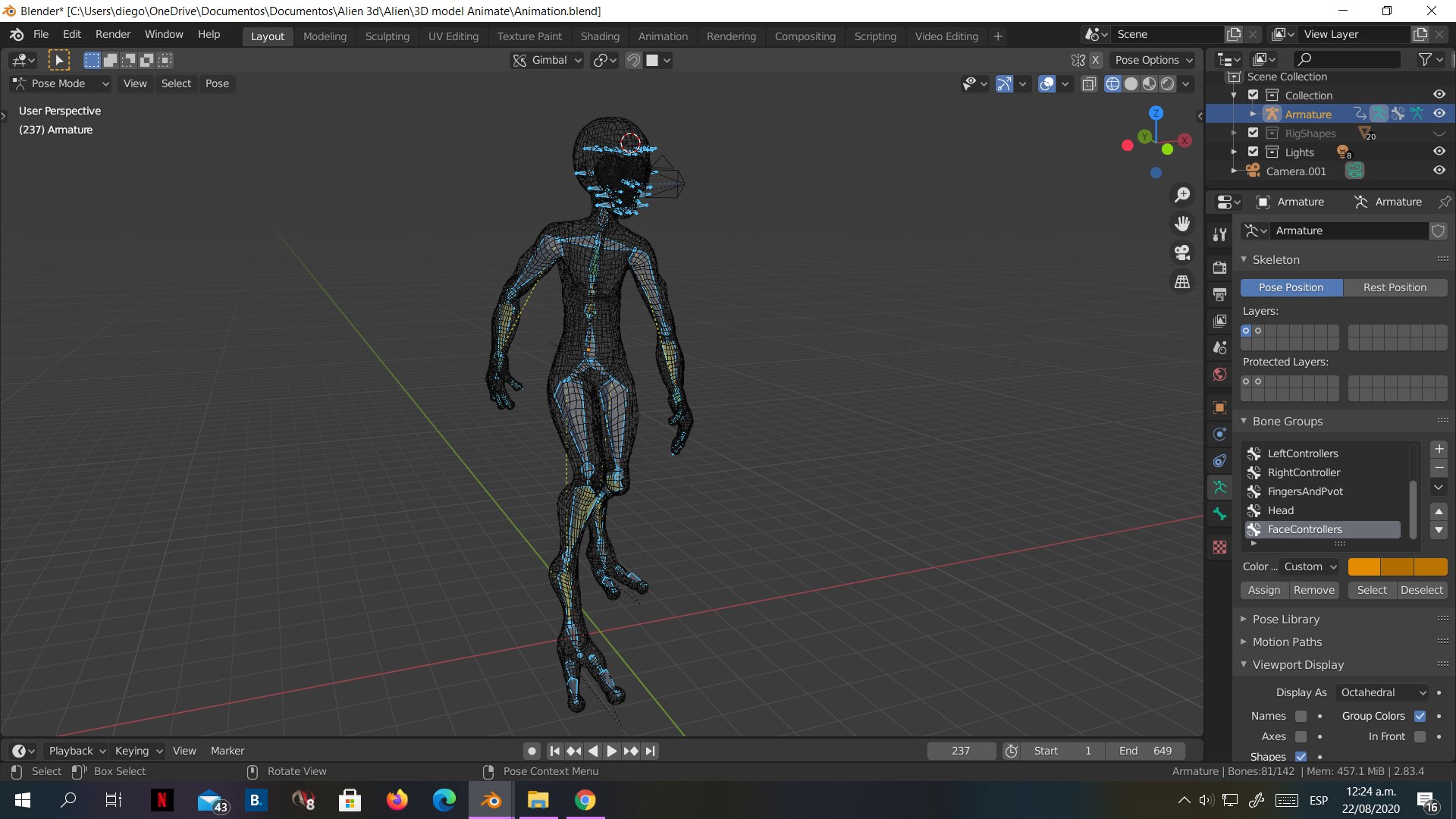 3D alien blender animate model - TurboSquid 1610150