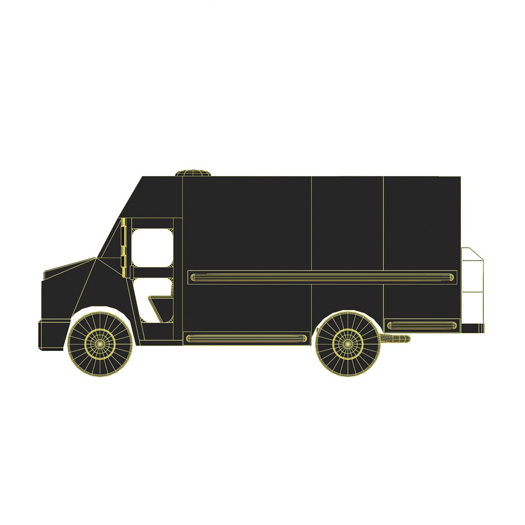 3d Brown Delivery Truck