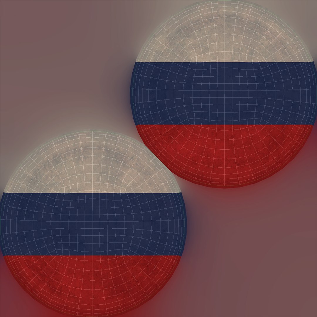 Russia Flag Icon 3D Model - TurboSquid 2063181