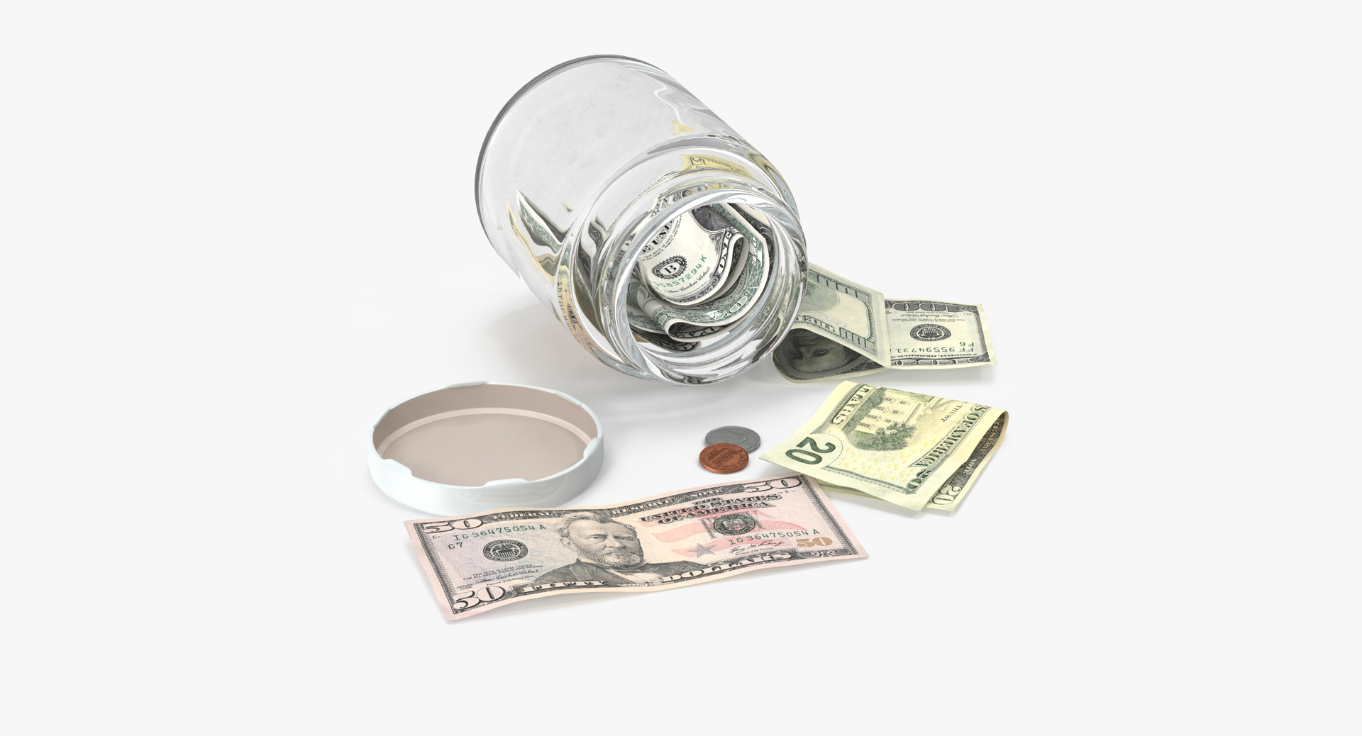3d Money Bags Jars