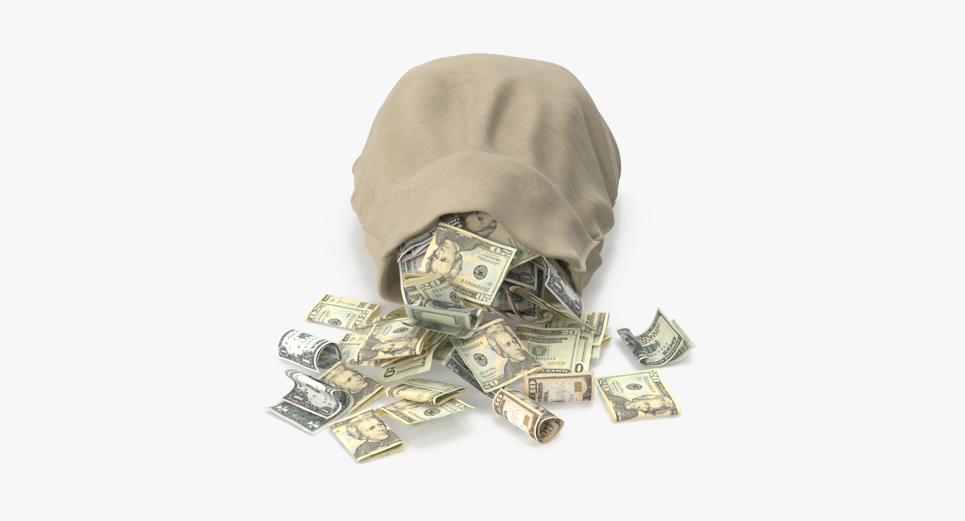 3d Money Bags Jars