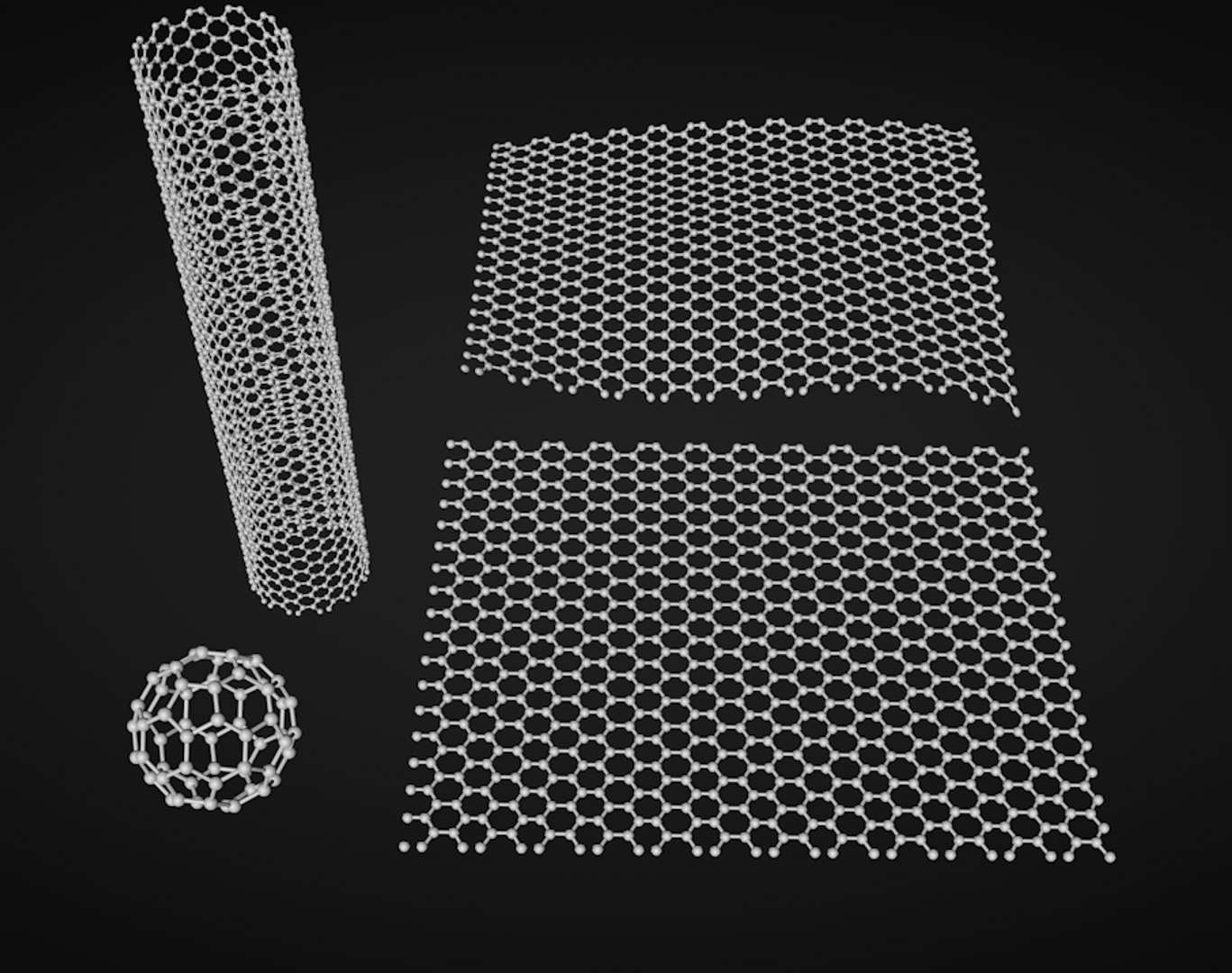 3D Carbon Structures Graphene Nanotube - TurboSquid 1175719
