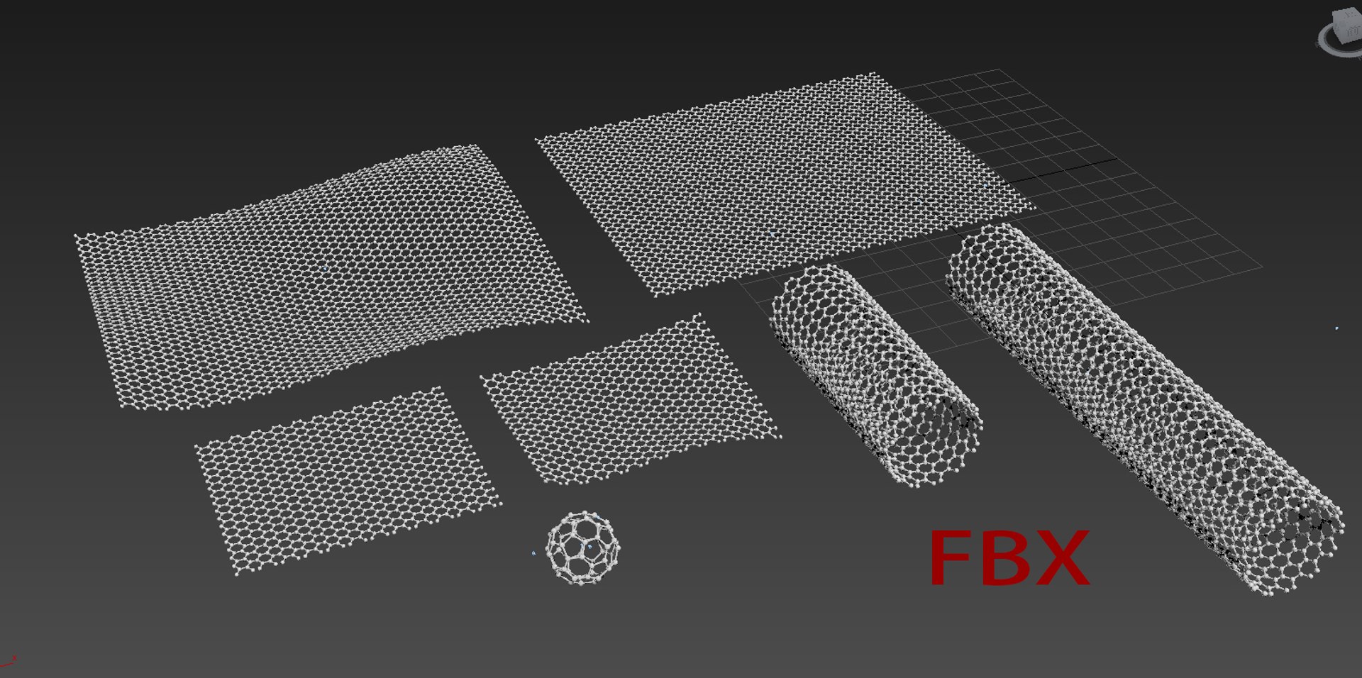 3D Carbon Structures Graphene Nanotube - TurboSquid 1175719