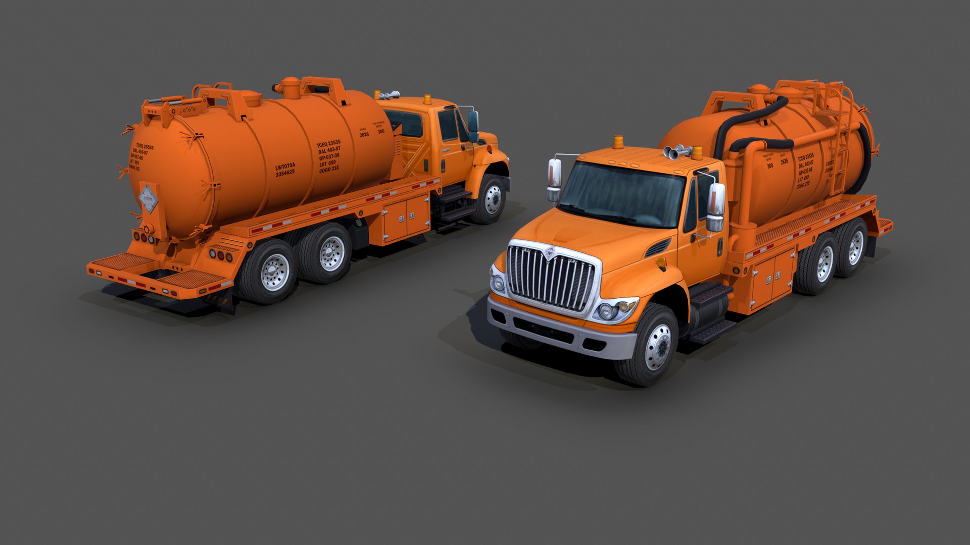 3D International WorkStar 7400 2012 Vacuum truck s01 model - TurboSquid 2127208