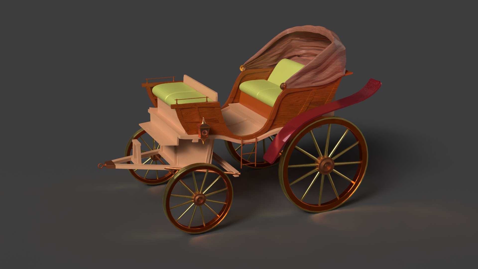 3D Chinese Ancient Wooden Carriage Model - TurboSquid 2388541