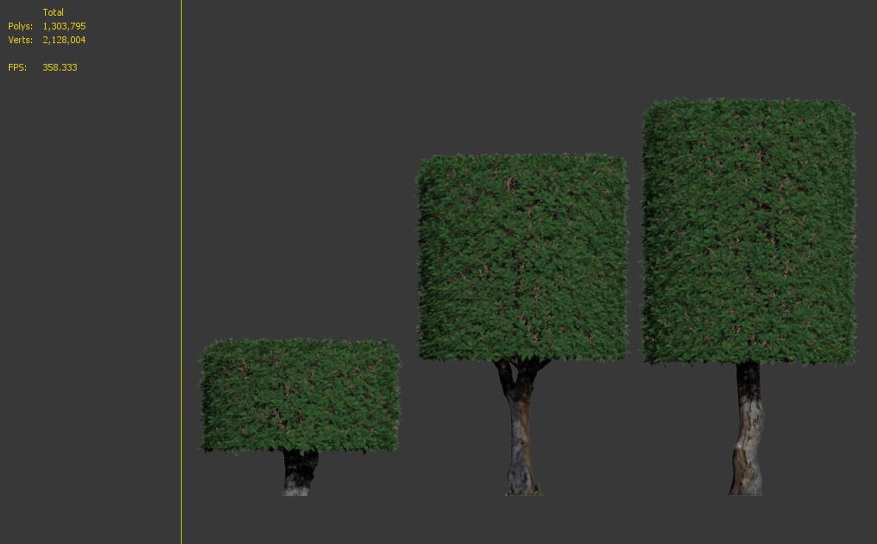 3D Cylindrical shape shrub model - TurboSquid 1931263