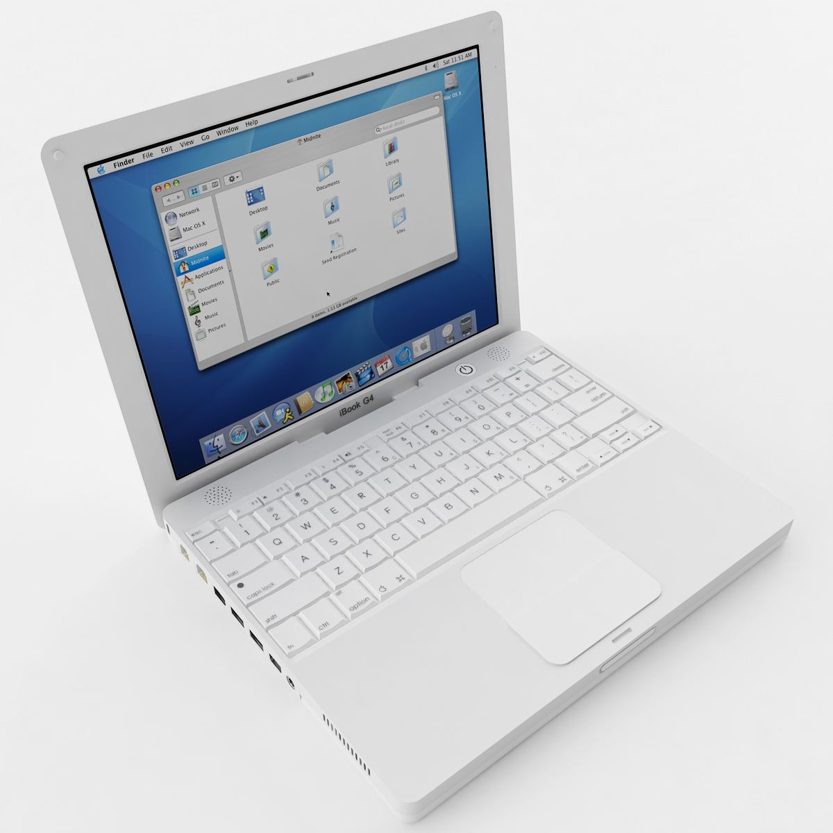 Ibook g4 3D model - TurboSquid 1299450