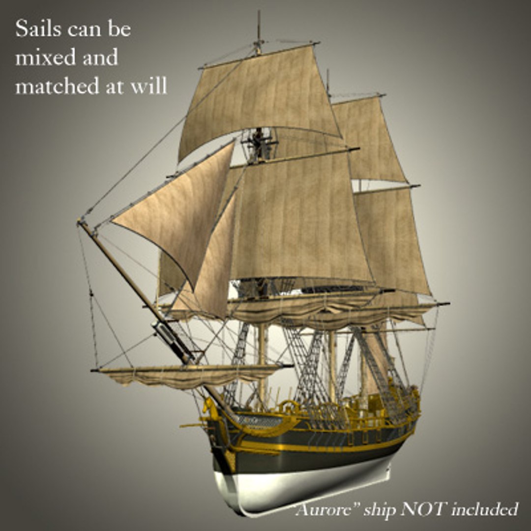 Sails Aurore Ship 3d Model