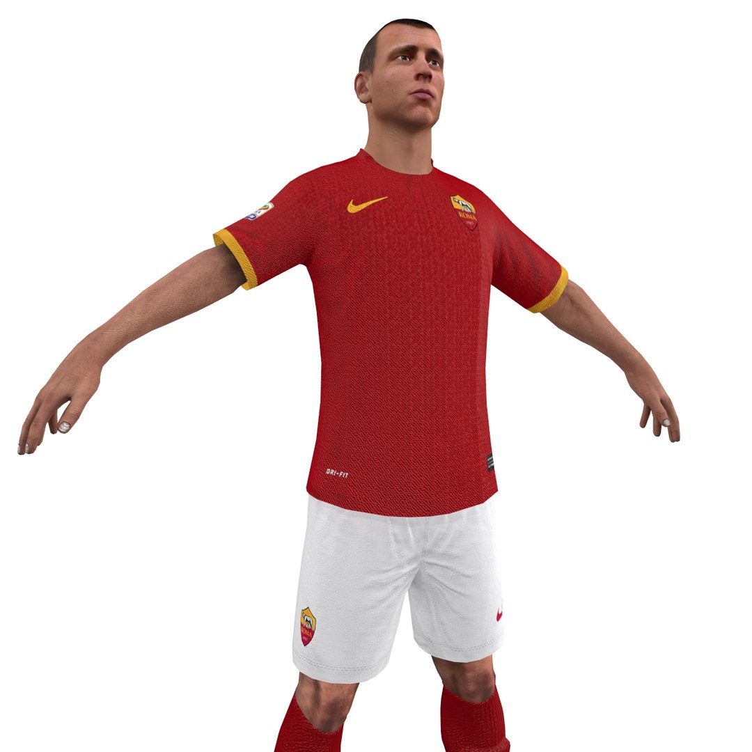 3d Rigged Soccer Player Model