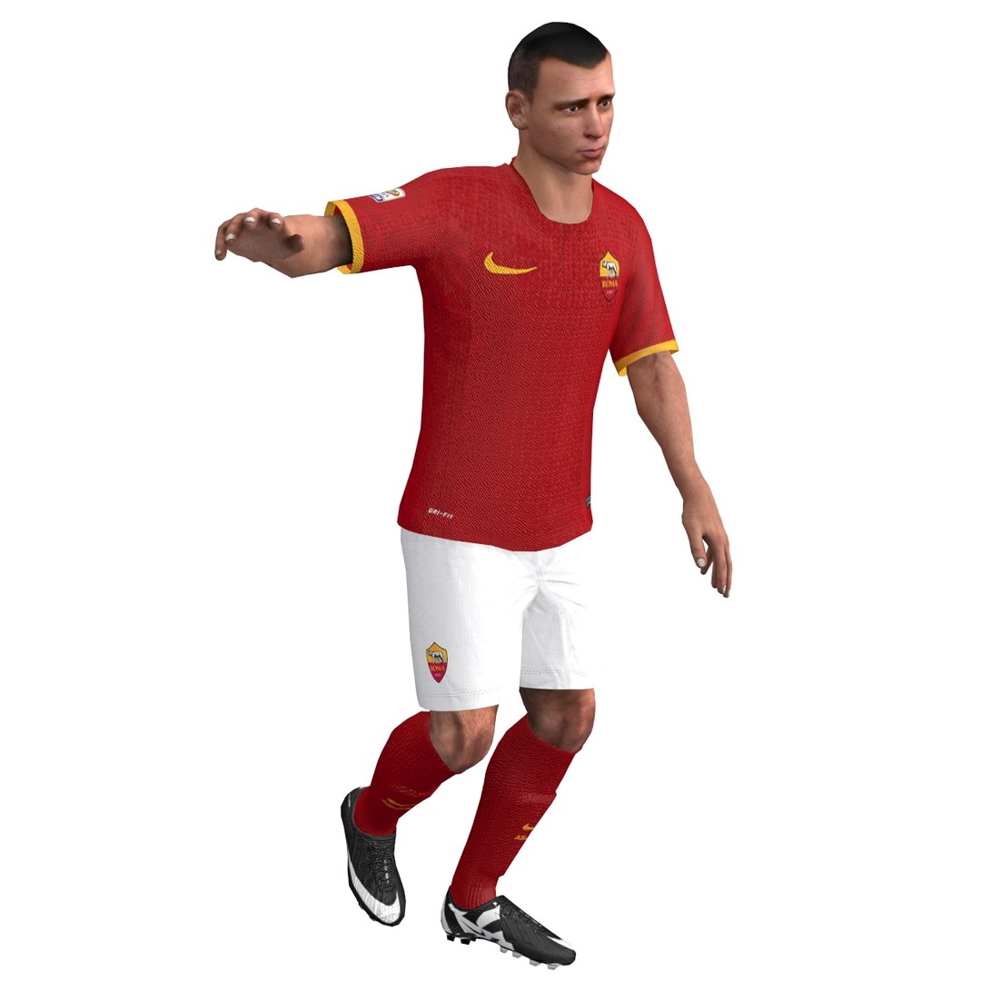 3d Rigged Soccer Player Model