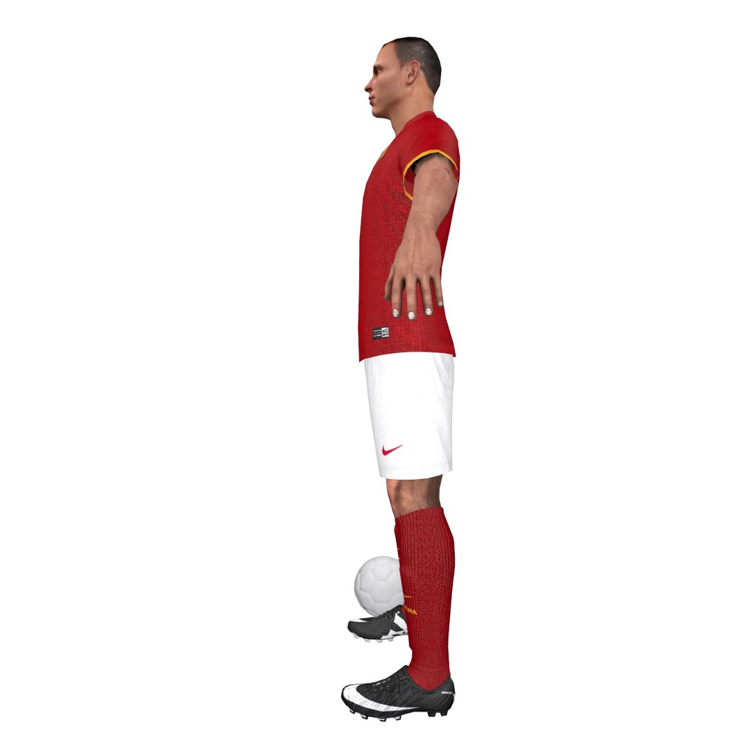 3d Rigged Soccer Player Model