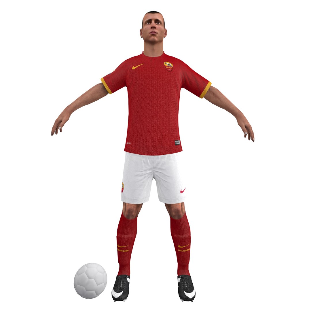 3d Rigged Soccer Player Model