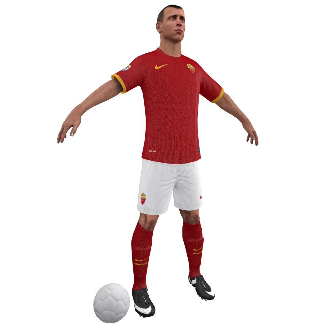 3d Rigged Soccer Player Model