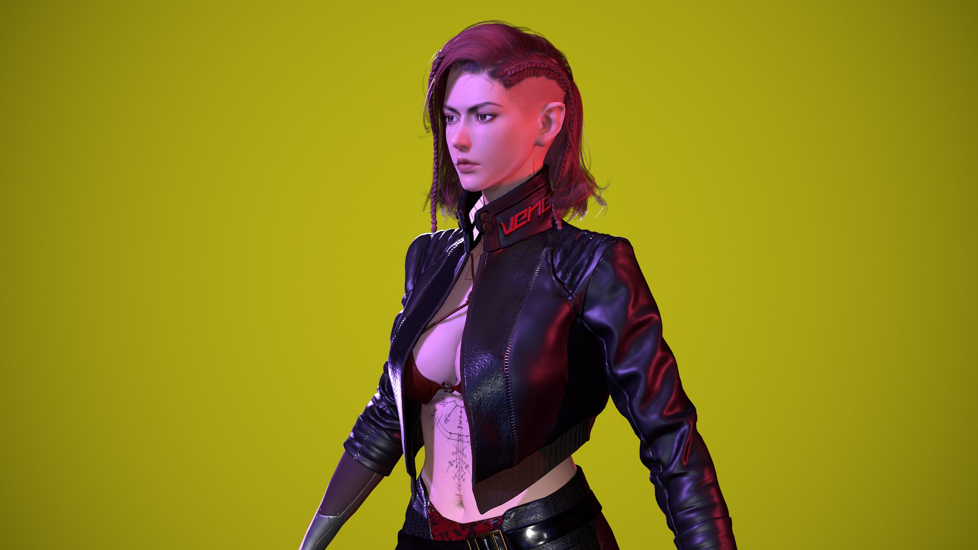 3d Model High Quality Cyberpunk Character Low Poly Turbosquid 1743291 