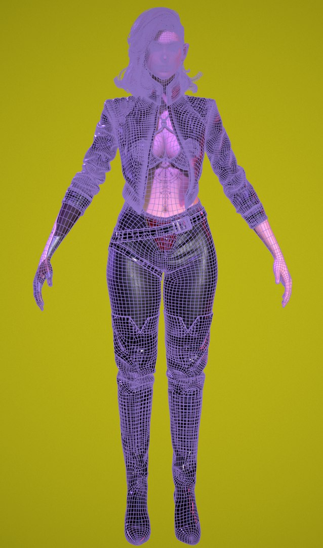 3D Model High-quality Cyberpunk Character Low-poly - TurboSquid 1743291