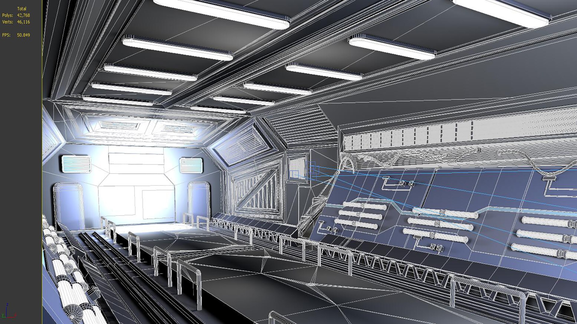 3D 3D Science-fiction Gates Space Corridors Mechanical - TurboSquid 1864627