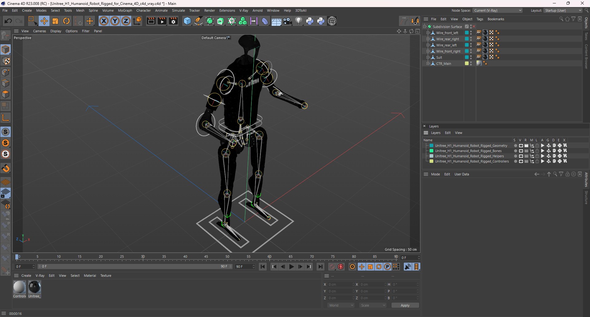 Unitree H1 Humanoid Robot Rigged For Cinema 4D 3D Model - TurboSquid 2393369
