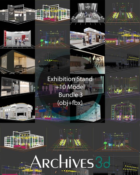 Exhibition Stand Model - Vray-Lightmix 3D 모델 - TurboSquid 2030736