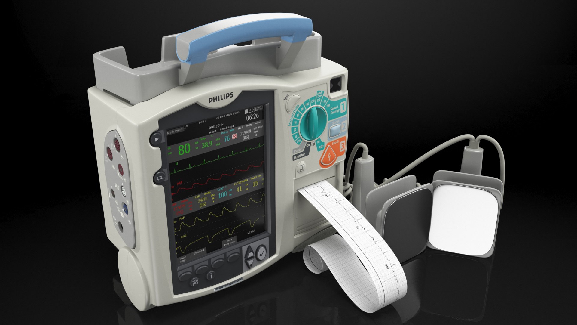 Philips HeartStart MRx Defibrillator With ECG Monitor 3D Model ...