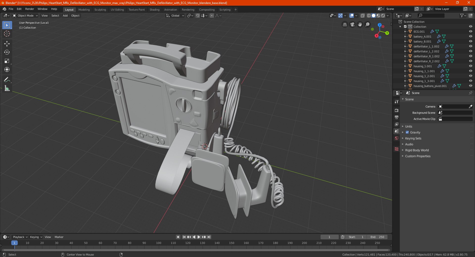 Philips HeartStart MRx Defibrillator With ECG Monitor 3D Model ...