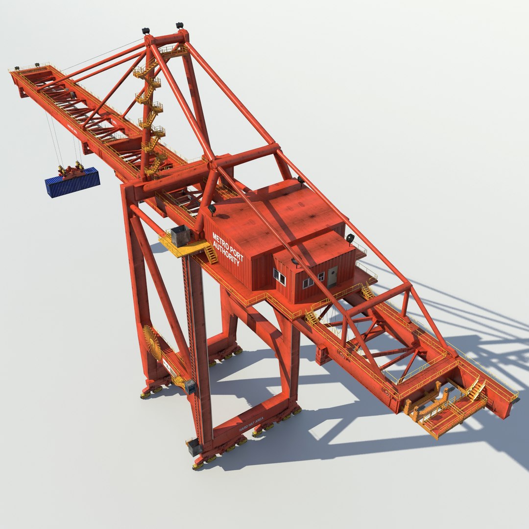 3d Model Port Container Crane Industrial