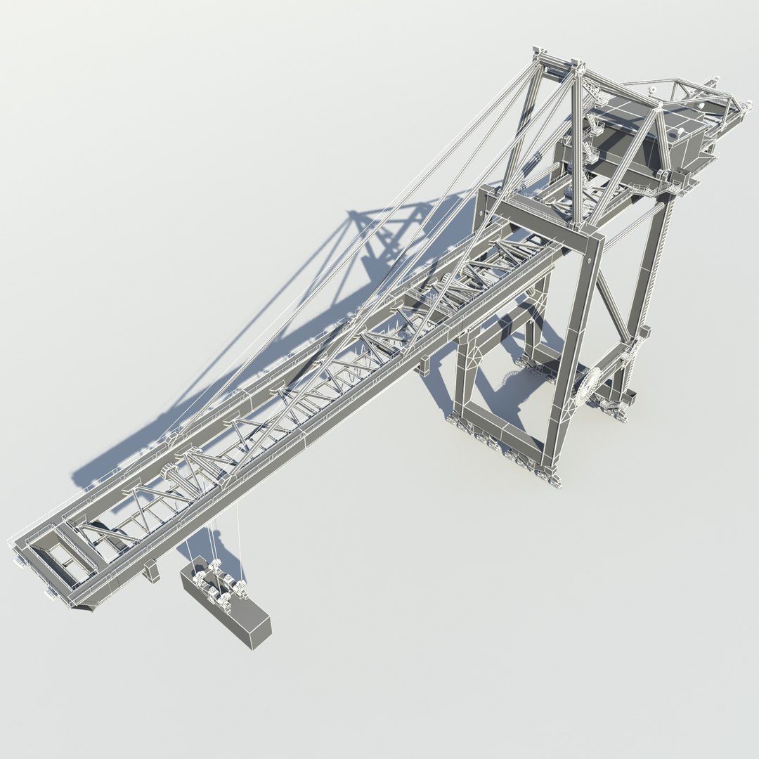 3d Model Port Container Crane Industrial