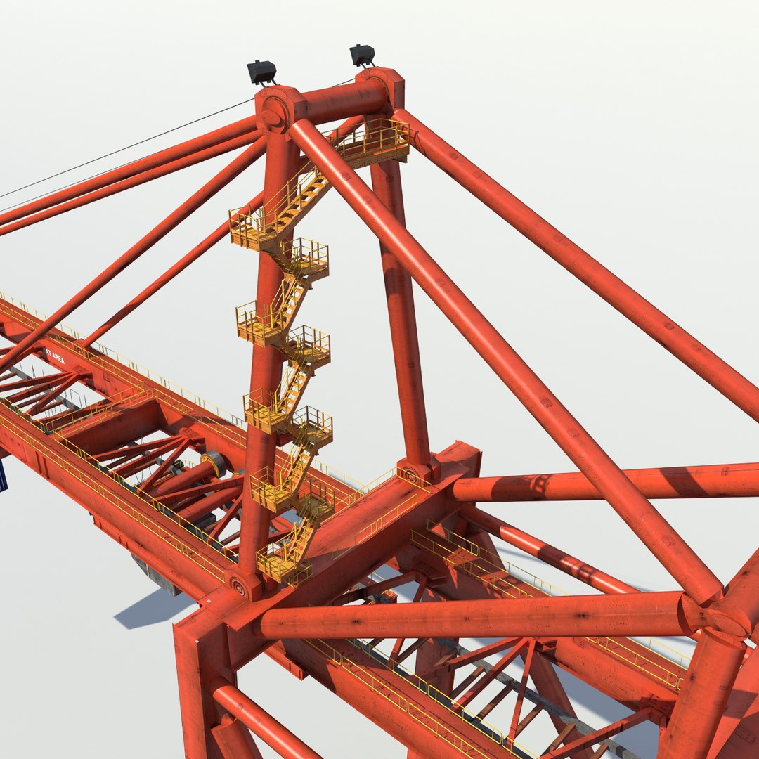 3d Model Port Container Crane Industrial