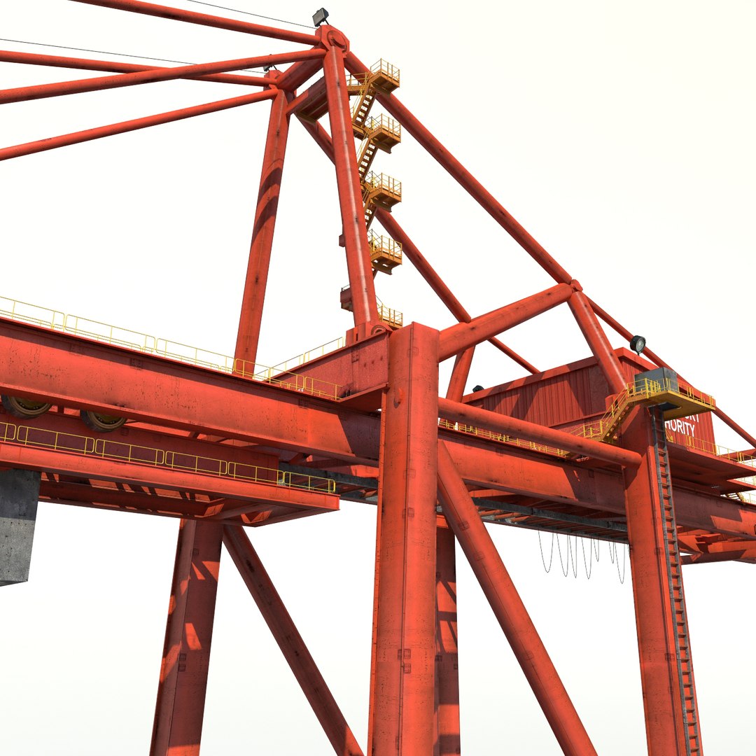 3d Model Port Container Crane Industrial