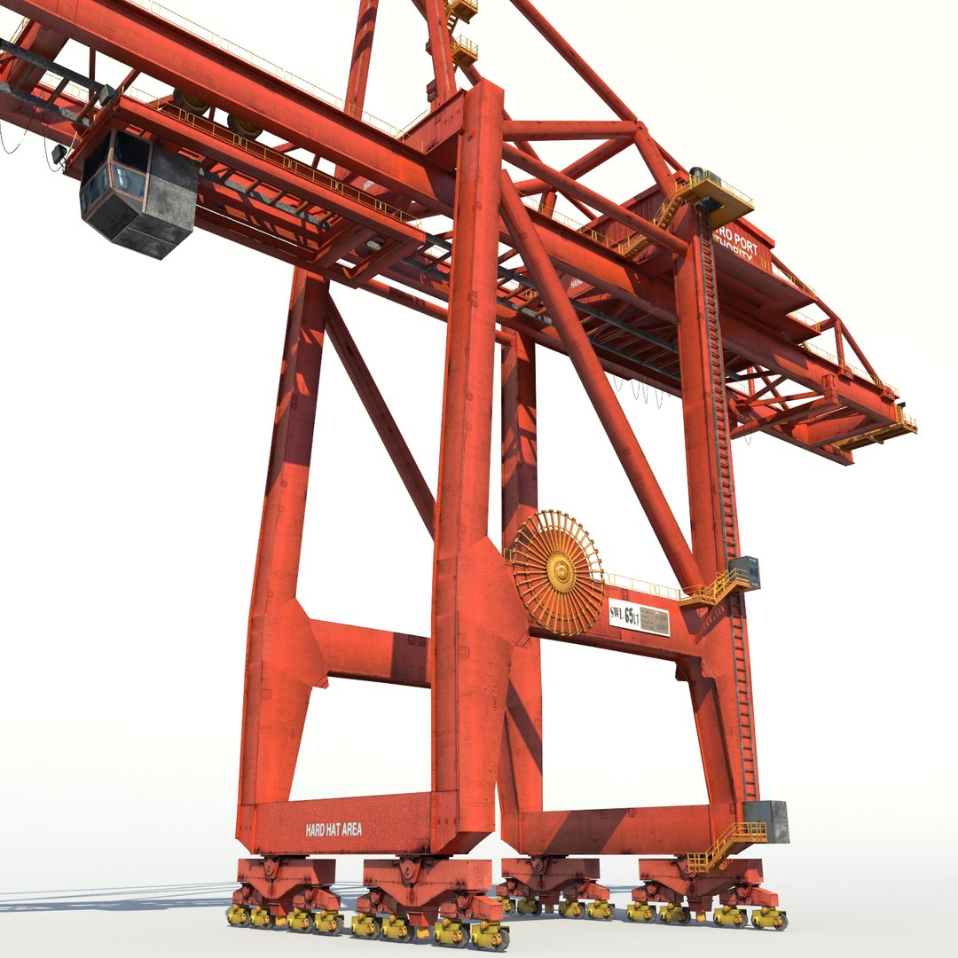 3d Model Port Container Crane Industrial
