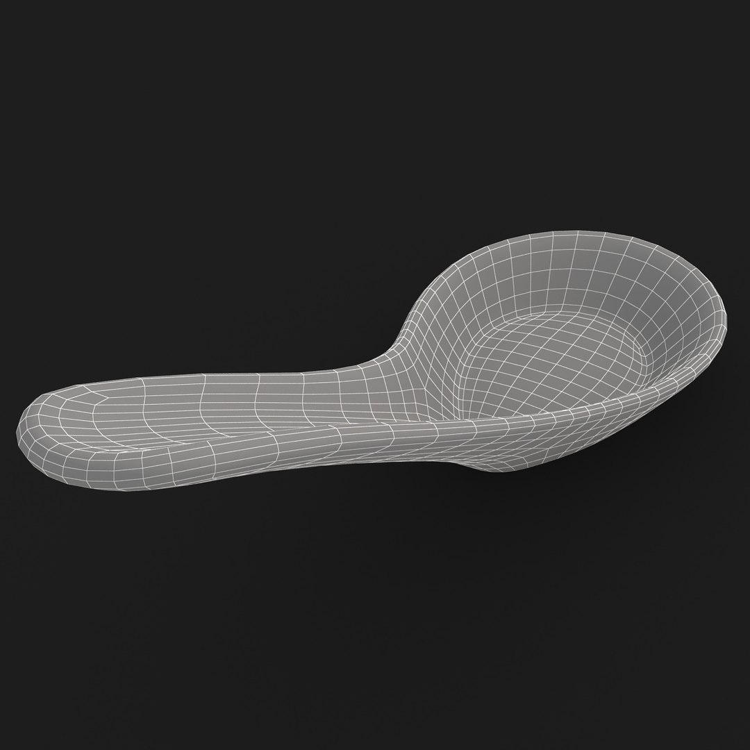 3d Realistic Chinese Spoon 2 Model