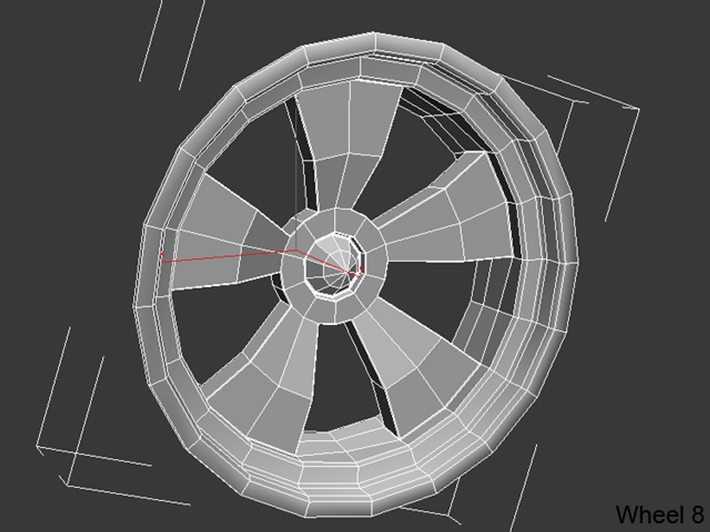 Wheel 8 3d Model