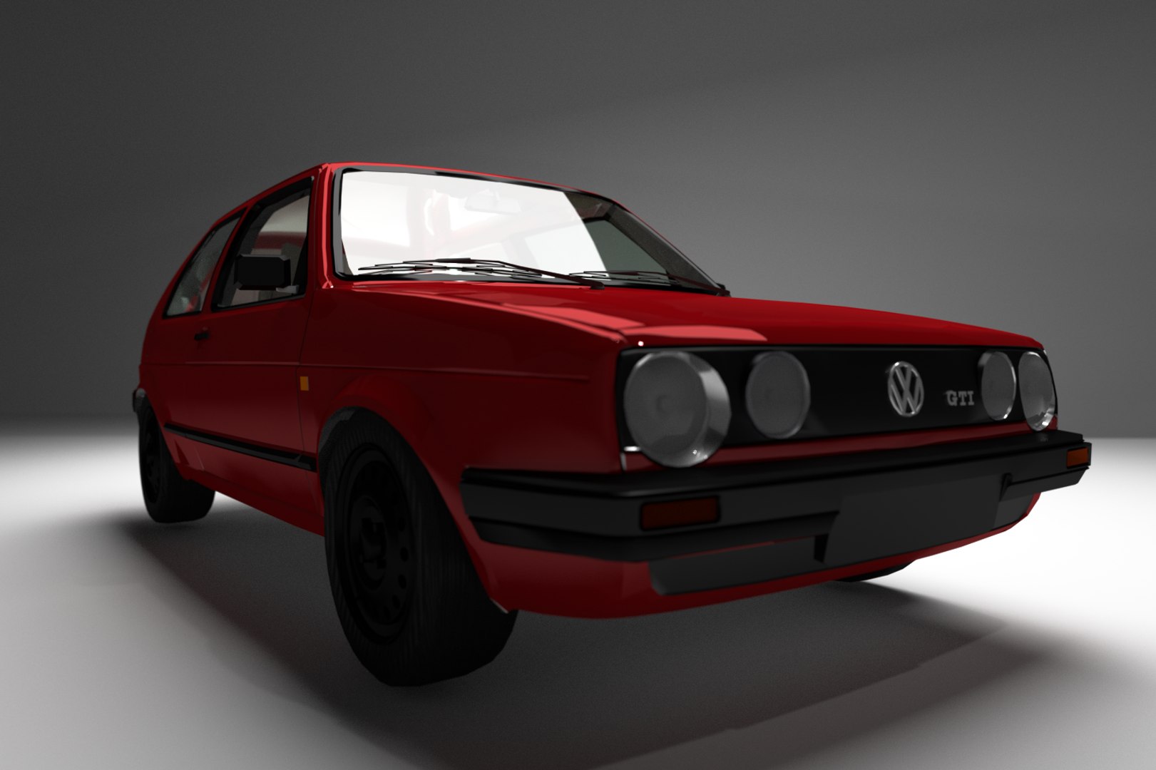1987 Volkswagon Golf Mkii 3d Model