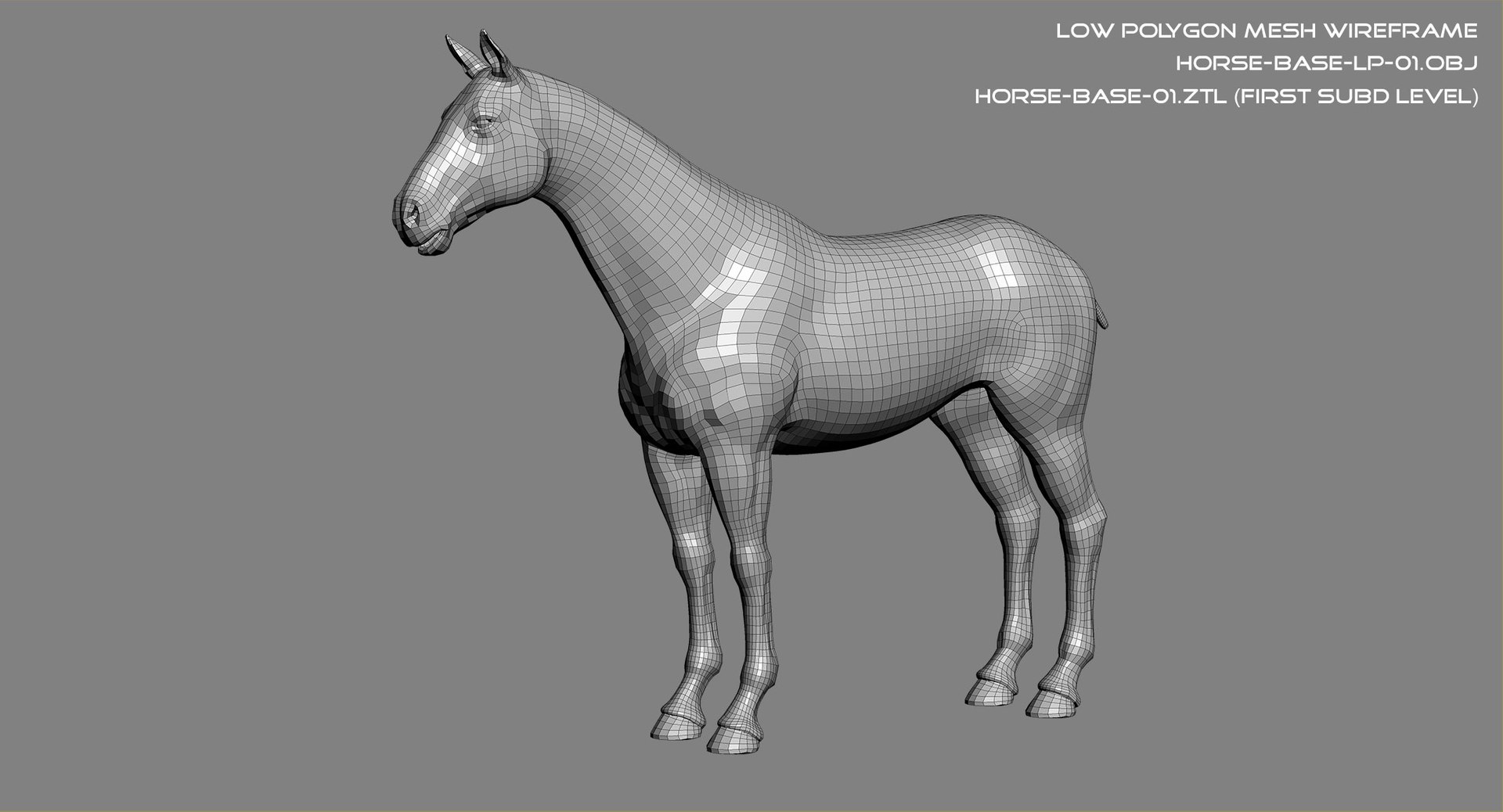 Horse Base Mesh 3D Model - TurboSquid 1162656