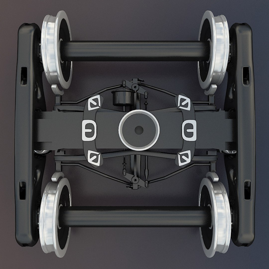 Freight Bogie 3d Dwg
