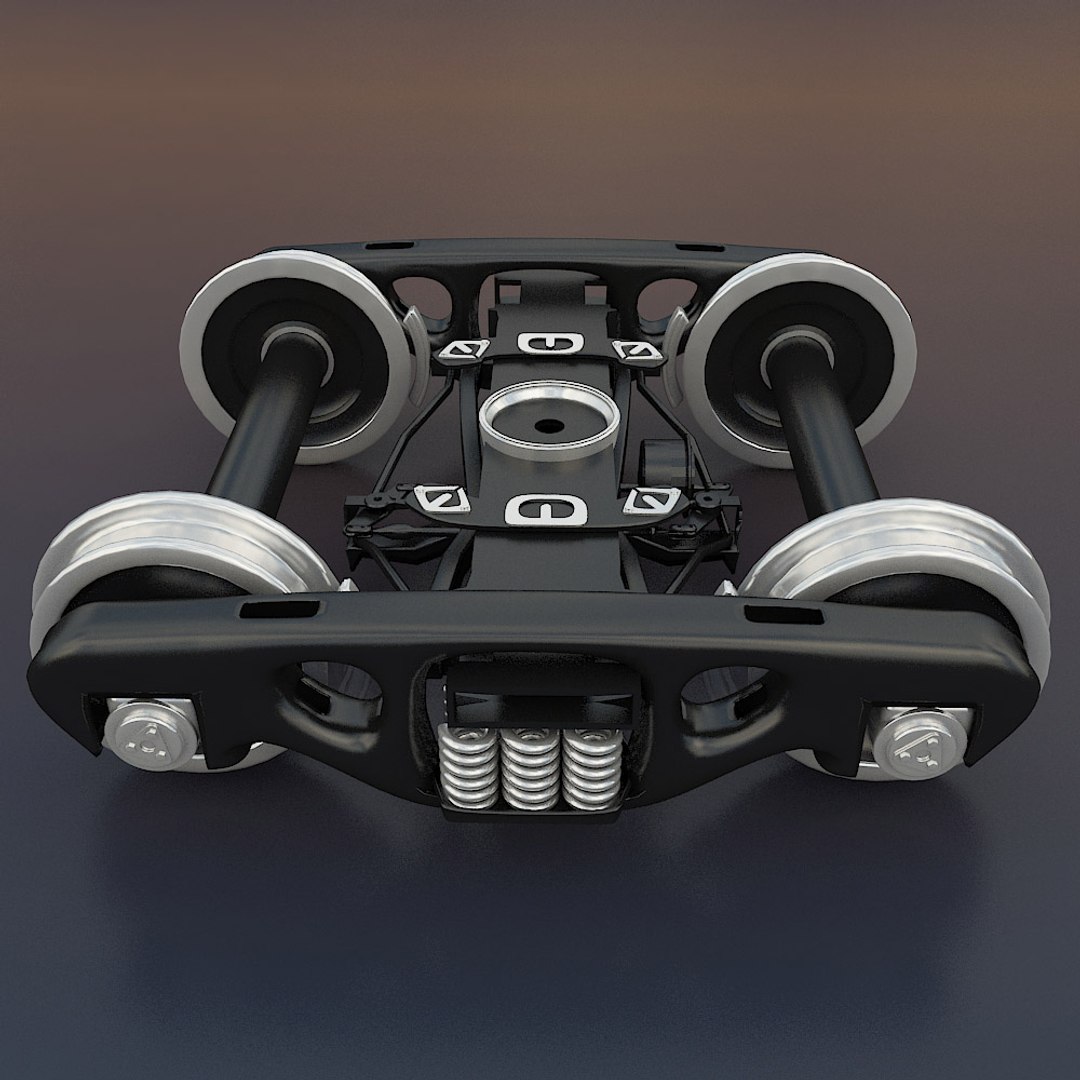 Freight Bogie 3d Dwg