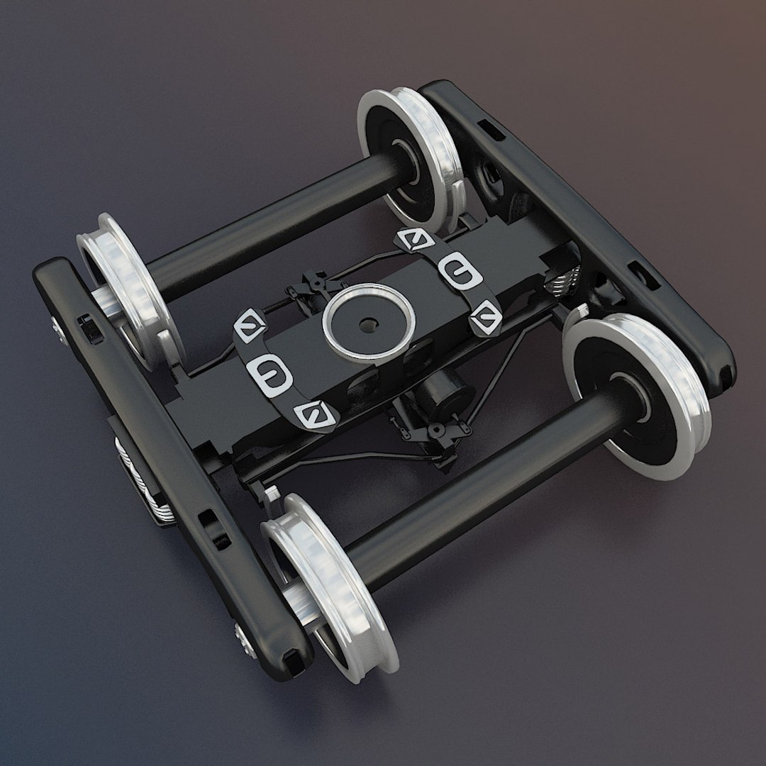 Freight Bogie 3d Dwg