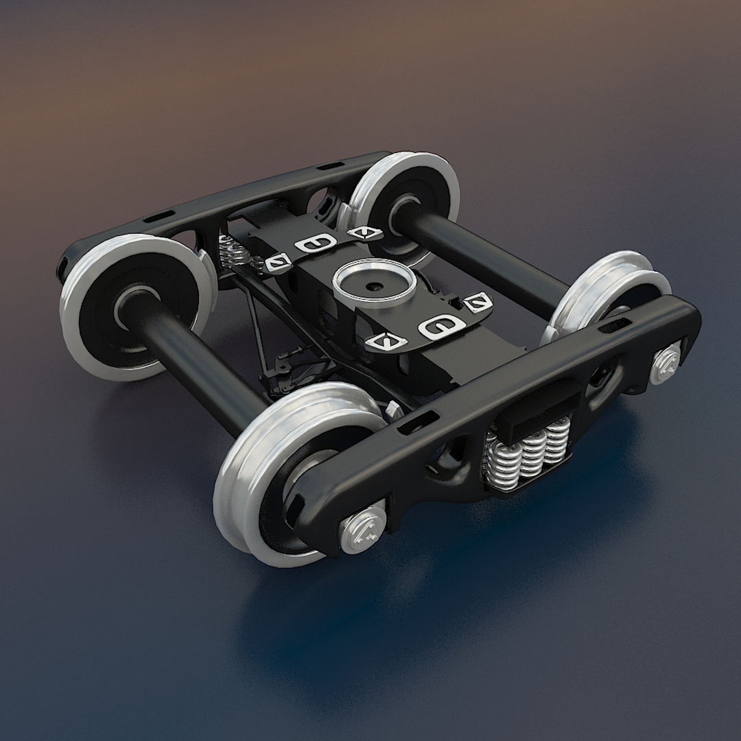 Freight Bogie 3d Dwg