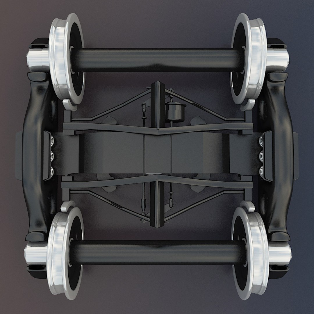 Freight Bogie 3d Dwg