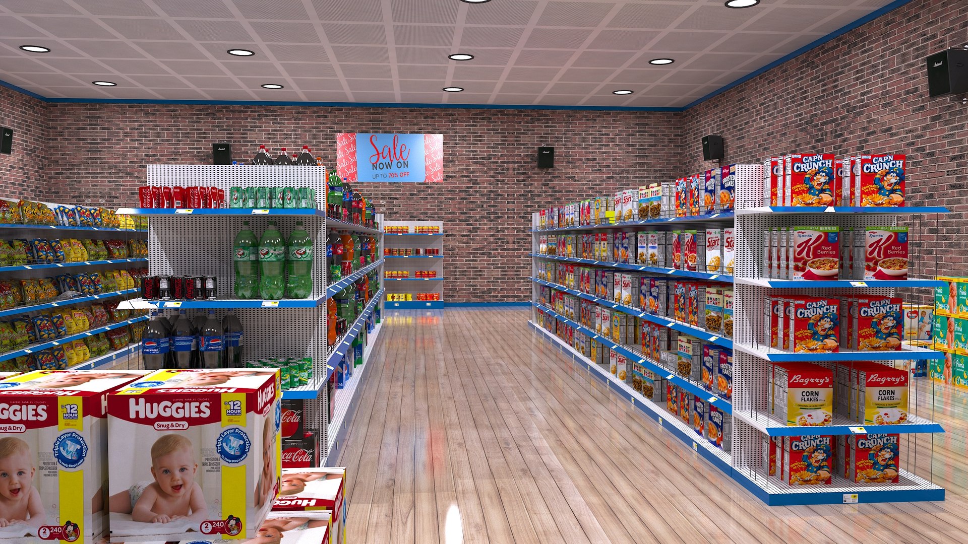 Supermarket Store Shopping 3D Model - TurboSquid 1528013