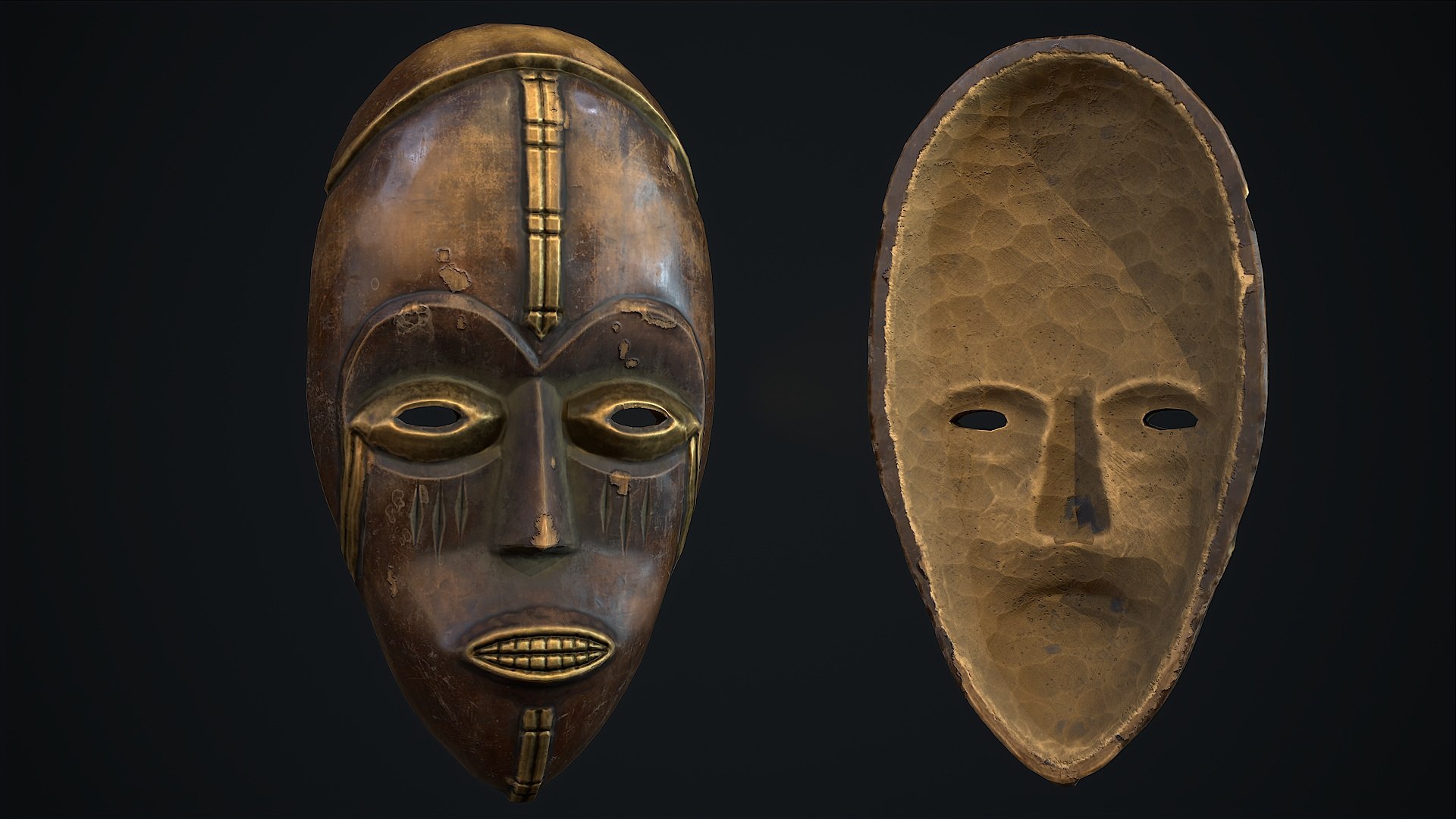 3D African Mask 4 - TurboSquid 2163511