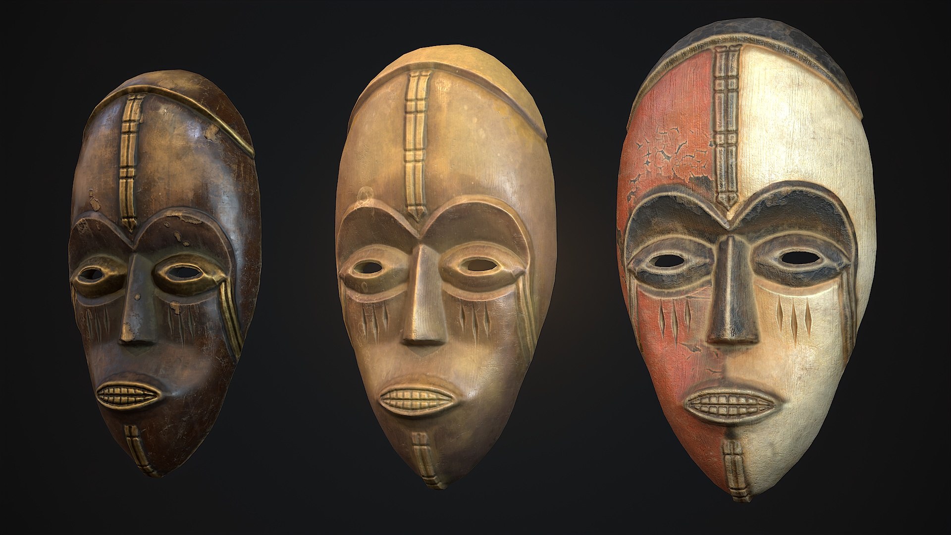 3D African Mask 4 - TurboSquid 2163511