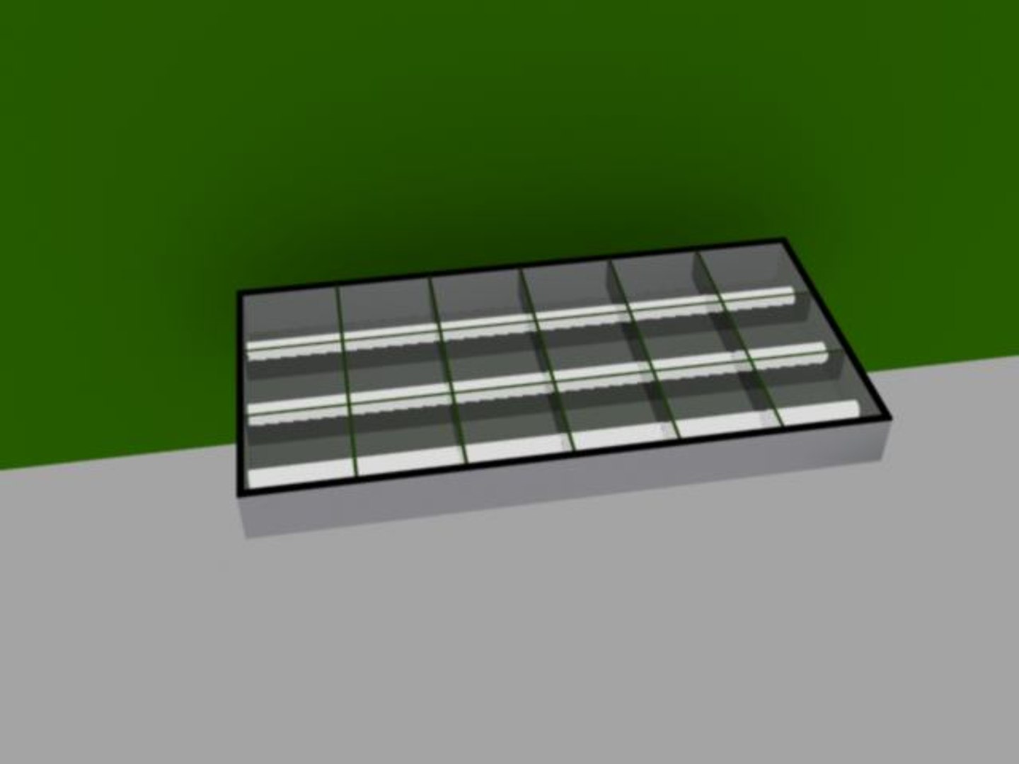 3d Model 2x4 Flourescent Light Fixture