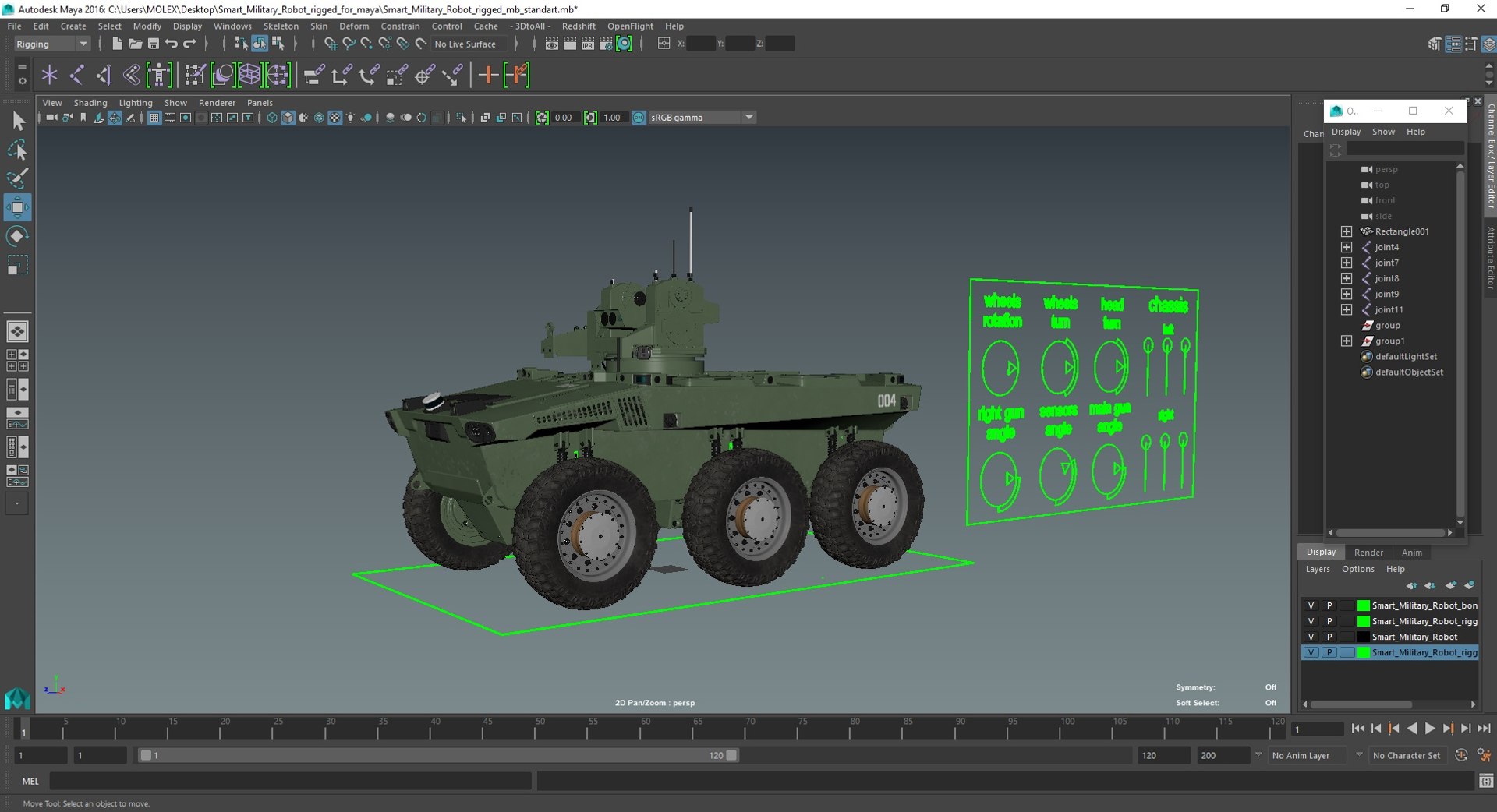 Smart Military Robot Rigged For Maya Model - TurboSquid 2125235