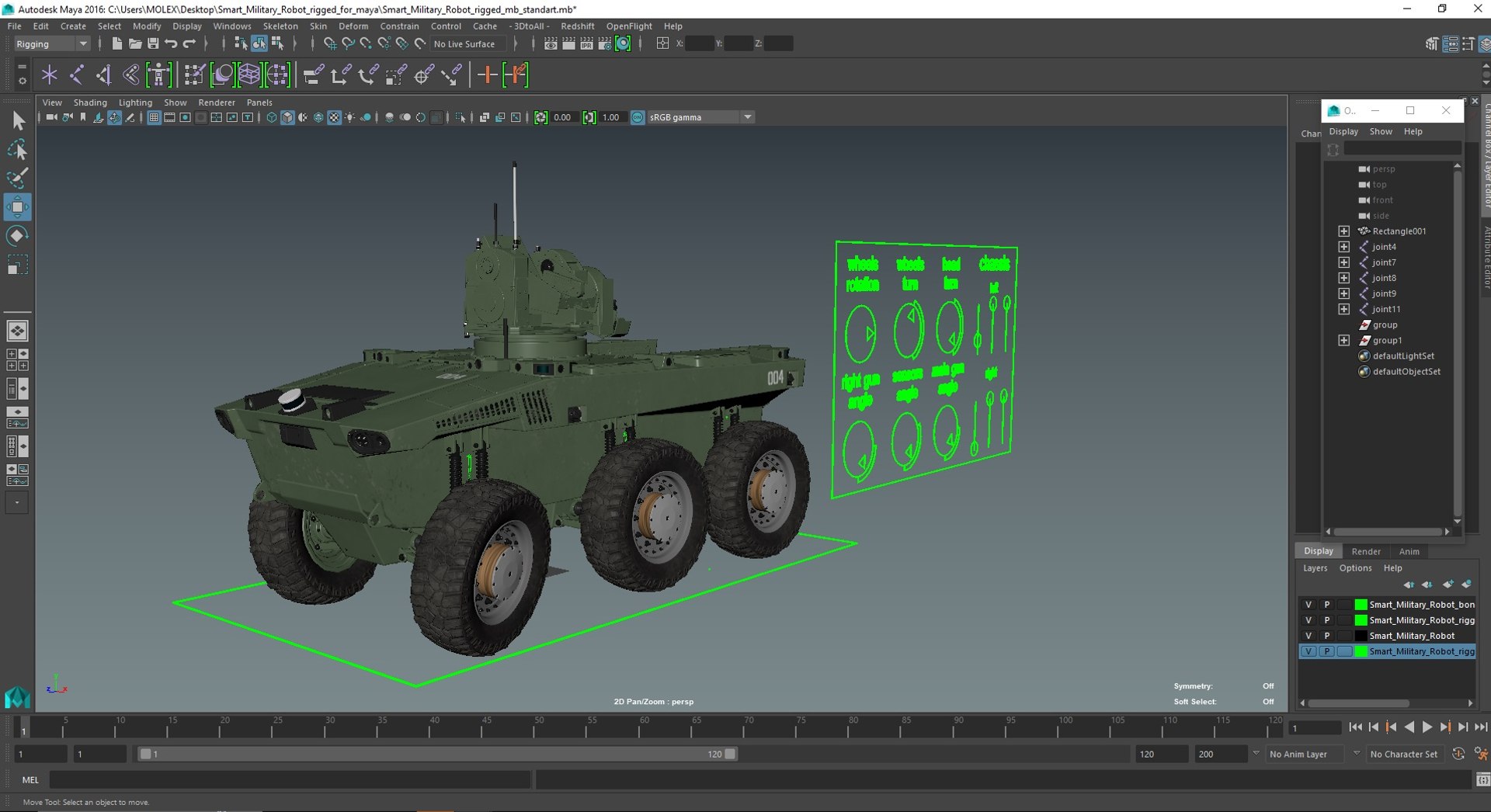 Smart Military Robot Rigged For Maya Model - TurboSquid 2125235